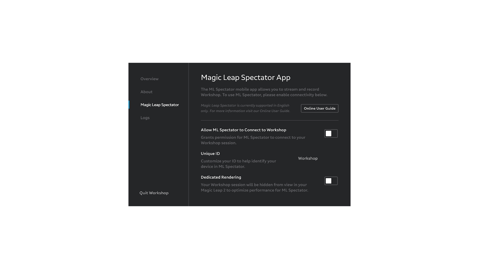 Workshop User Guide – Care | Magic Leap